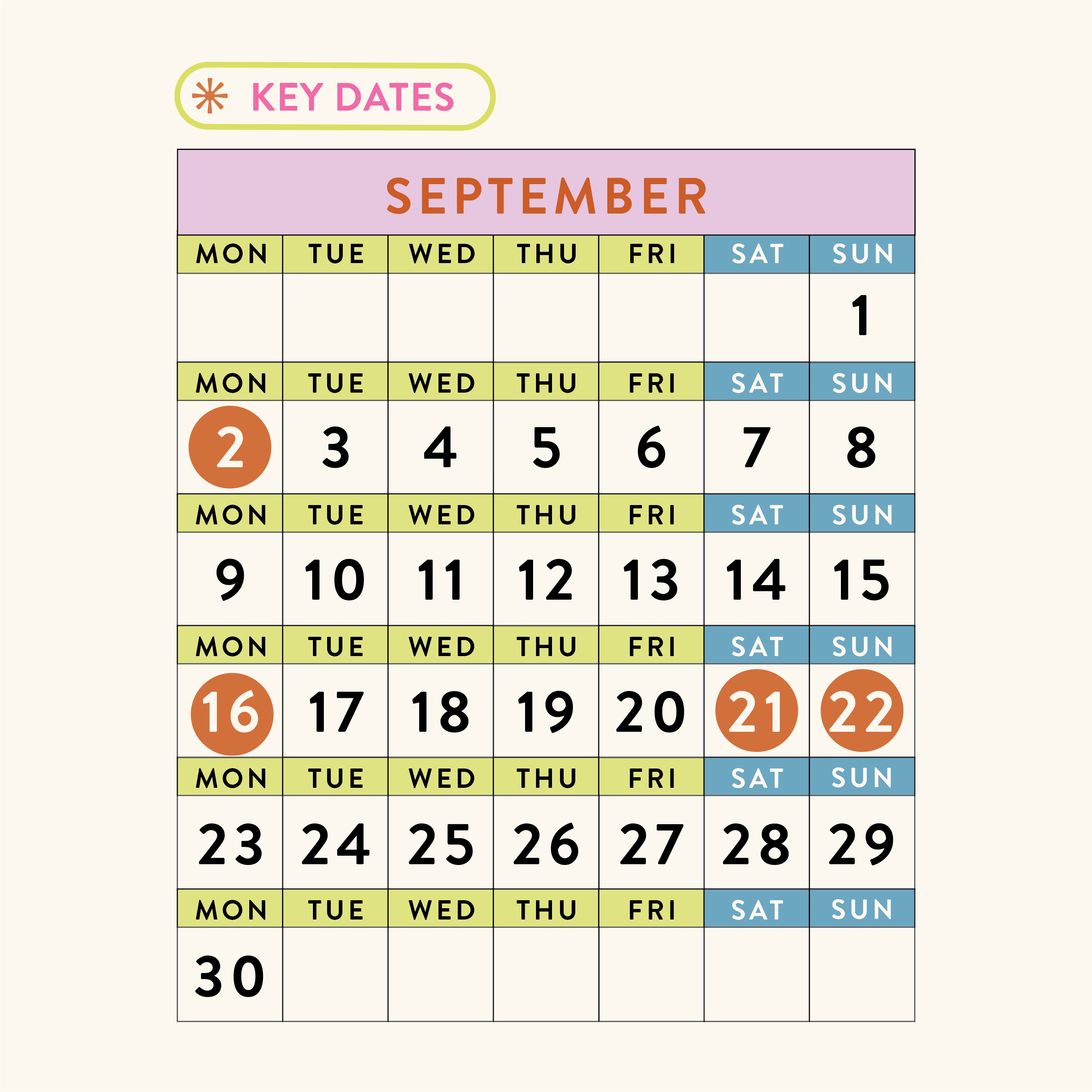 Key Dates for September 2024 – Stay on Track | Good Tuesday