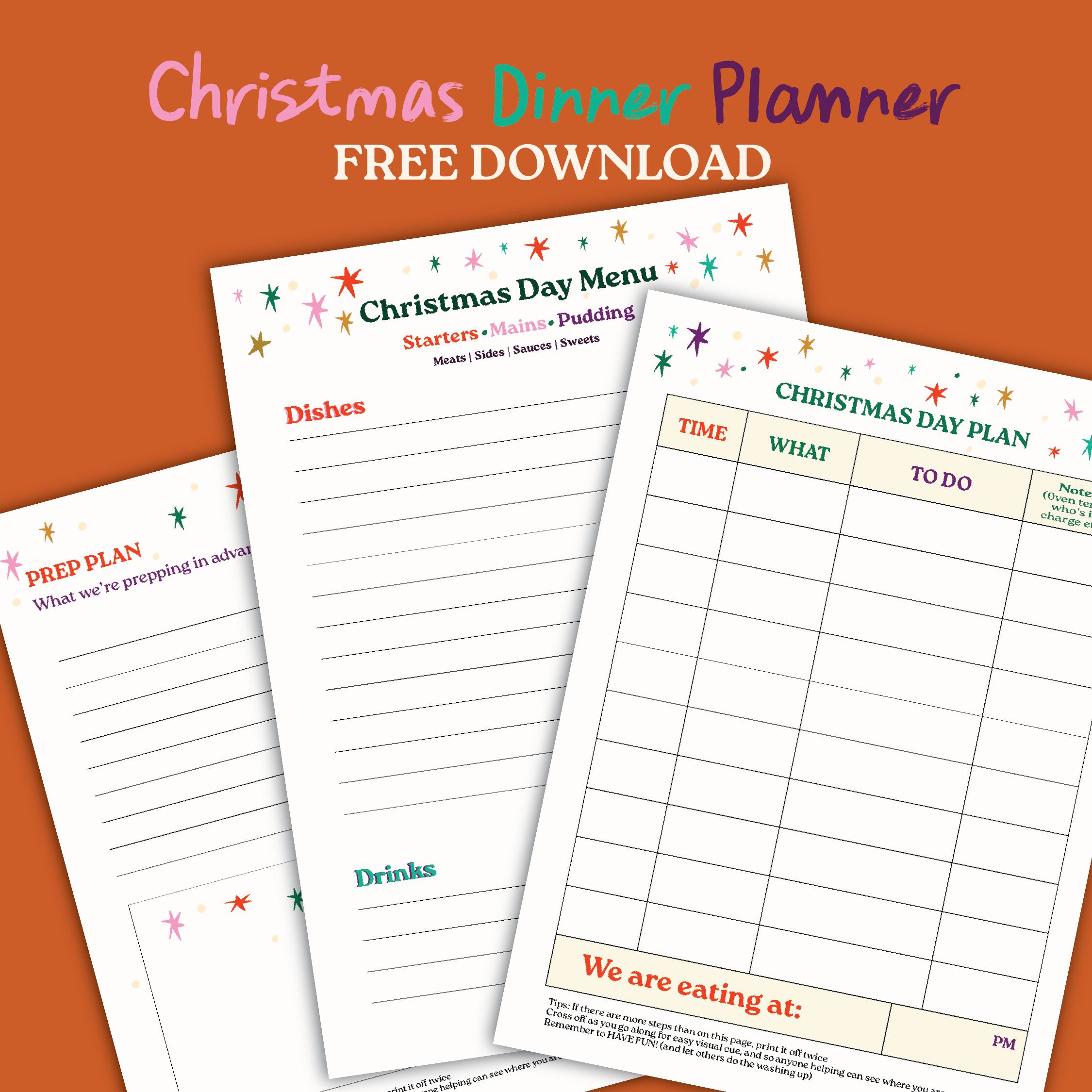 Christmas Dinner Planner – Free Printable | Good Tuesday