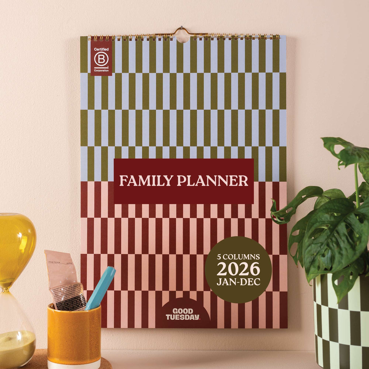 2026 Family Planner | Boho Nouveau A3 Wall Calendar | Good Tuesday
