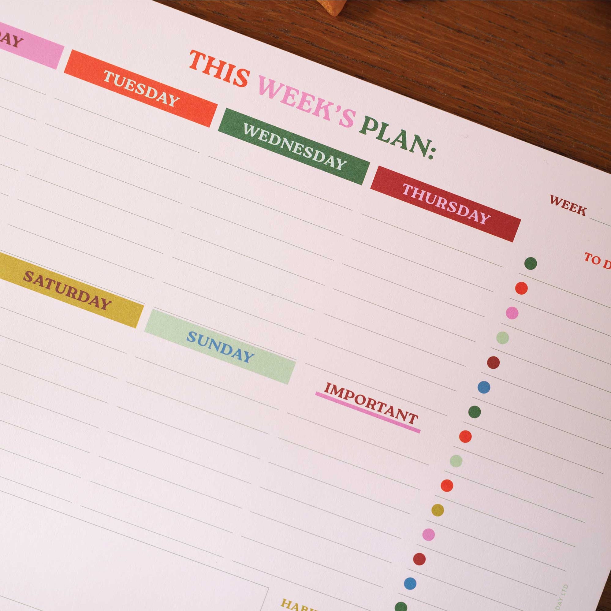 A4 Planner Pad – Work Hard, Play Nice | Good Tuesday