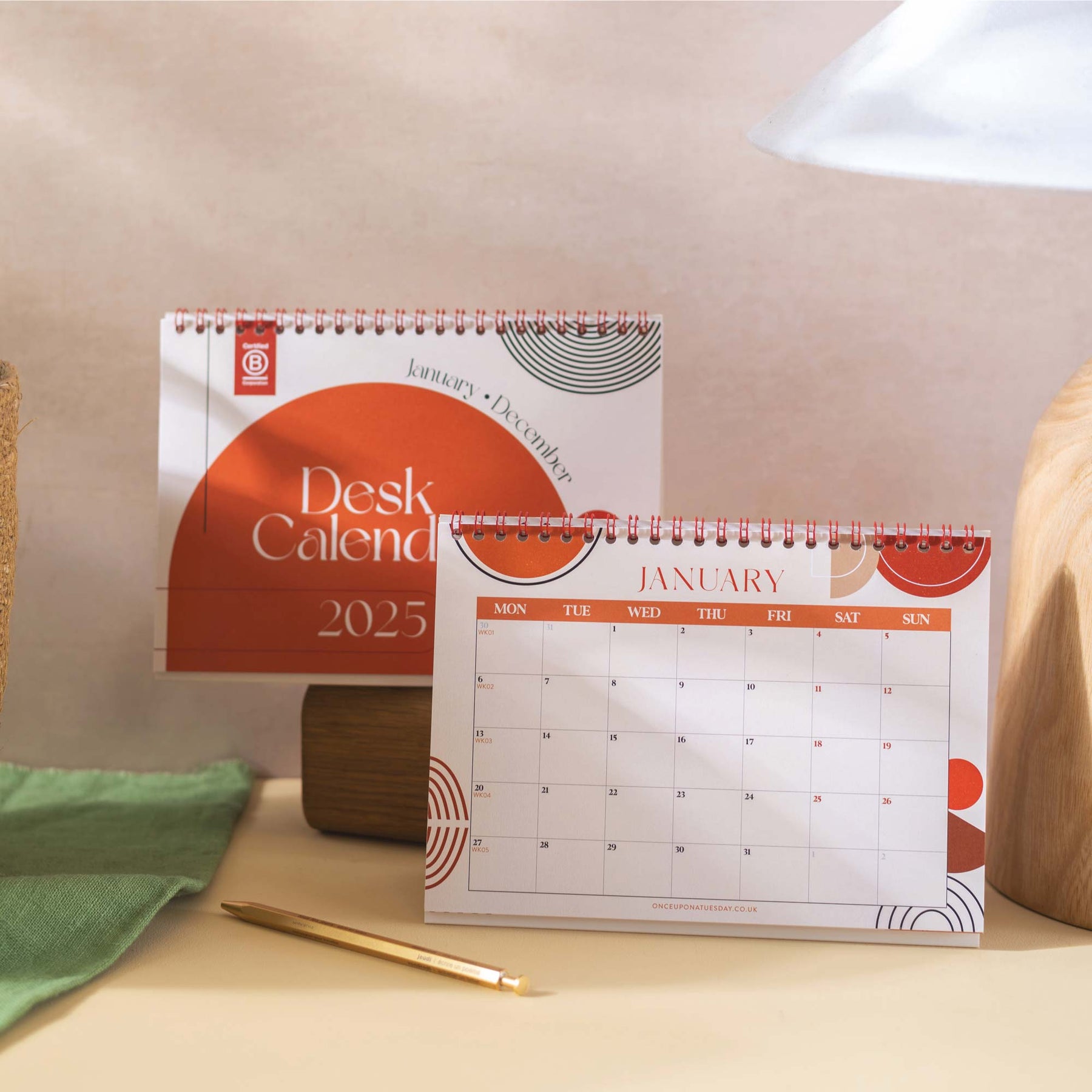 A5 2025 Freestanding Desk Calendars | Once Upon A Tuesday– Good Tuesday