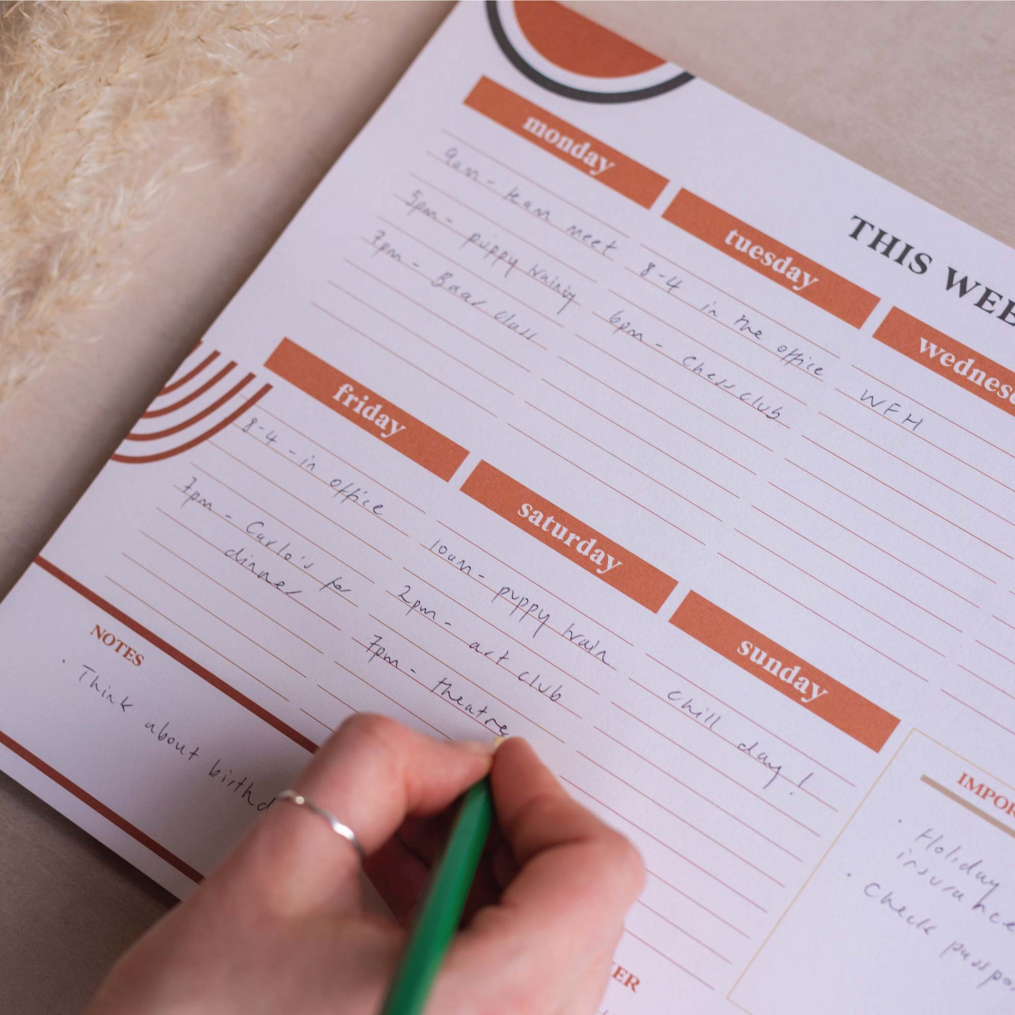 Weekly & Monthly Planner Pads– Good Tuesday