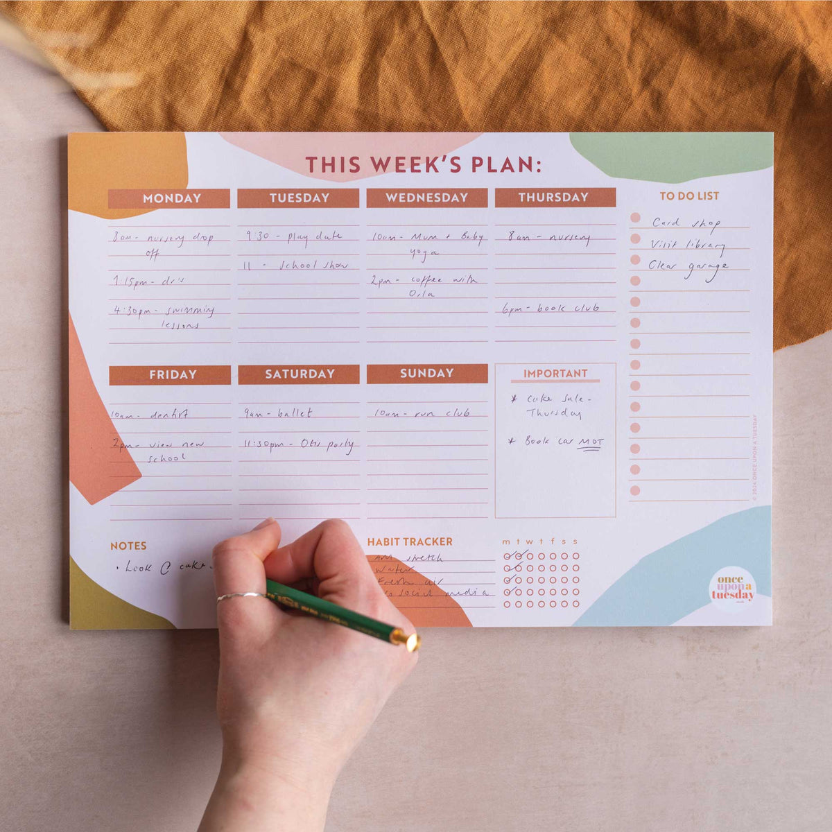Weekly & Monthly Planner Pads– Once Upon a Tuesday