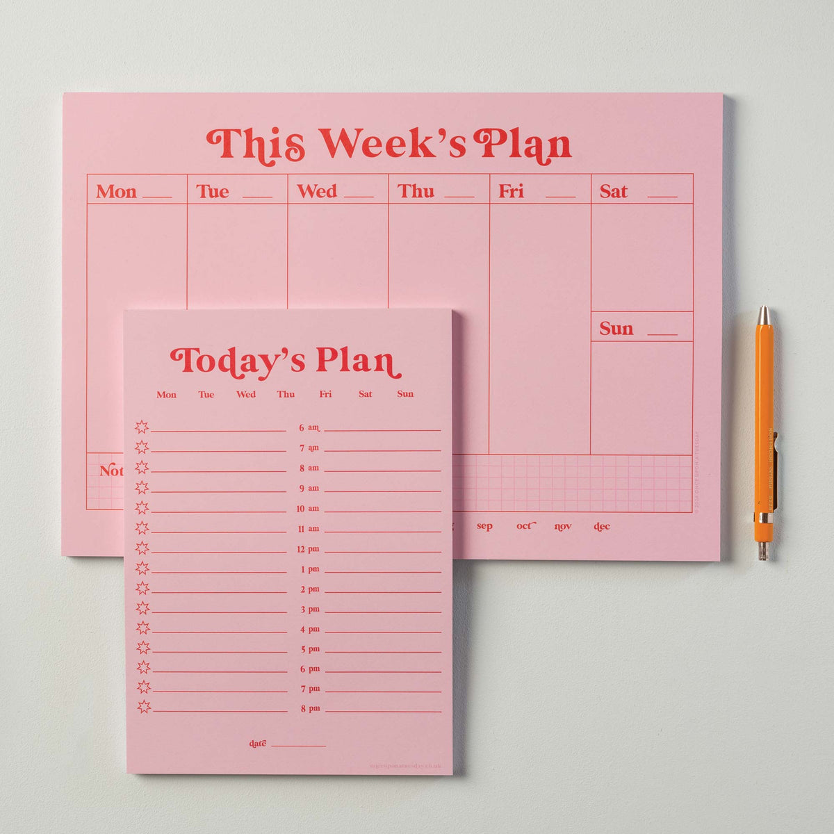 Pink & Red Planner Set – Weekly & Daily | Good Tuesday
