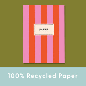 A5 Hot Pink Stripe Notebook – Bold & Stylish | Good Tuesday