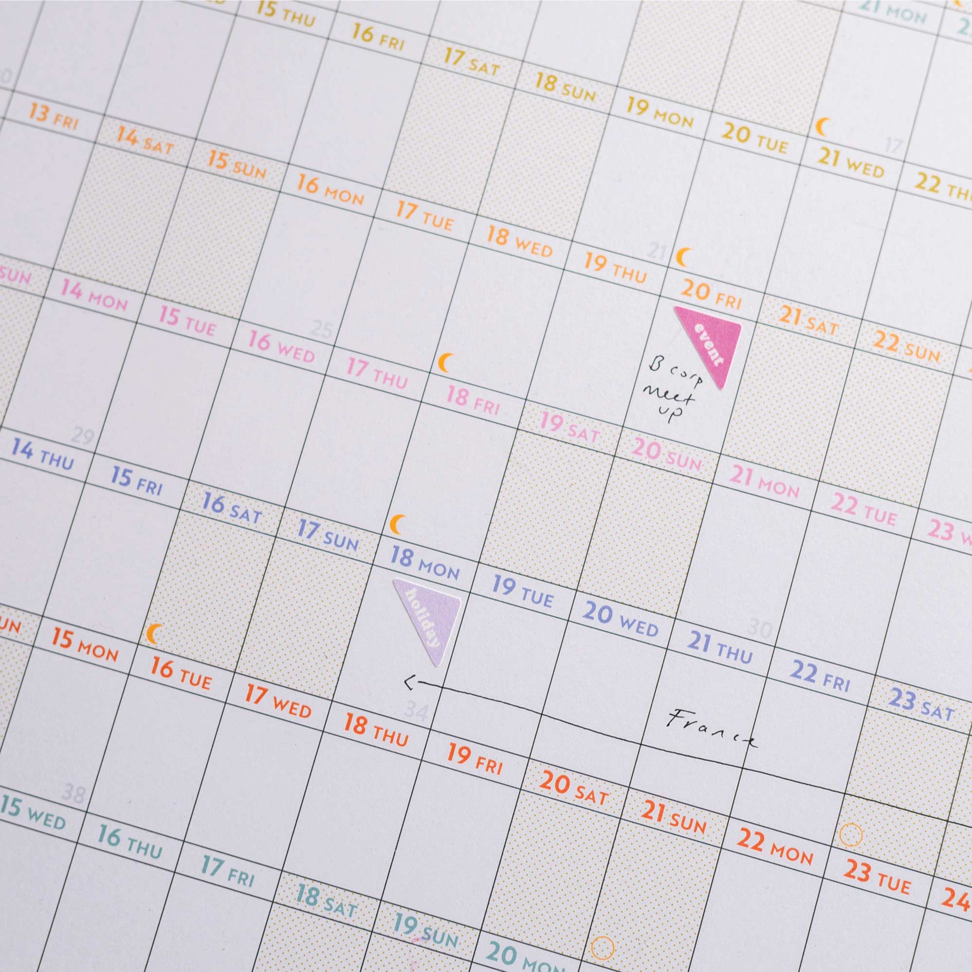 2025 Year Wall Planner | Landscape | Your Year in Pastels– Good Tuesday